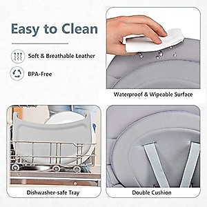 INFANS 8 in 1 Baby High Chair, Convertible Highchair for Babies and Toddlers, Infant Dining Booster Seat, Building Block Table, Kids Stool Table Chair Set with Removable Tray (Grey)