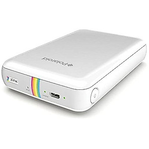 Zink Polaroid ZIP Wireless Mobile Photo Mini Printer (White) Compatible w/ iOS & Android, NFC & Bluetooth Devices