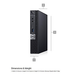 Dell OptiPlex 5060 Micro Desktop Computer with Intel Core i5-8500T 2.1 GHz Hexa-Core, 8GB RAM, 256GB SSD (5H0P7)
