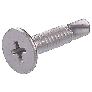 The Hillman Group 560662 10-24-Inch x 1-1/4-Inch Wafer Head Phillips Self Drilling Screw, 100-Pack, 1.25 inches, Zinc