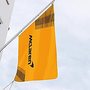 Racing F1 Mclaren Car Flag Heavy Duty Polyester Vivid Color and Fade Proof Double Stitched Flag Banner With Brass Grommets (3x5 Feet)