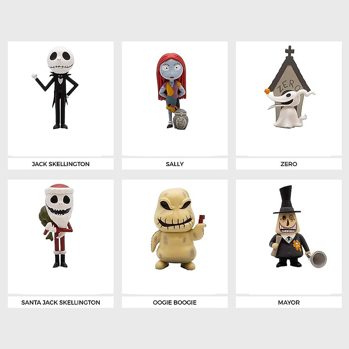 All Hail Jack Nightmare Before Christmas Figure Bundled with Bitty Pop! + Blind Box Mini + Skellington Blacklight NBX Master of Fright Hanger + Sally & Zero + Beetlejuice 5 Items