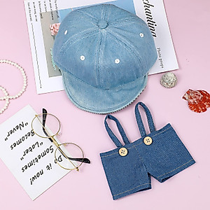 6 Pcs 12 Inch Duck Stuffed Animals Clothes Duck Clothes Accessories Include Cute Clothes Glasses Hat Kawaii Plush Doll Clothes for Ducks Dress up DIY Gift(Lovely Style)