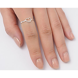 Heart Women's Promise Ring New .925 Sterling Silver Band Size 7