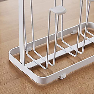 WIONC Restaurant Anti Scratch Wine Glass Holder Holds 6 Glasses Wrought Iron Drying Rack Hotel Bar Desktop Organizer Kitchen Utensil