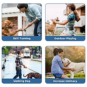 cambk Dog Treat Pouch Training Kit, Small Puppy Treat Bag with Clip for Leash, Hands Free Auto Closure Pouches with Dog Clicker and Silent Whistle for Pet Training