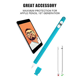 Case for Apple Pencil Holder for Apple Pencil Accessories Cover for Apple Pencil 1st Generation Sleeve for Apple Pencil with Protective Nib Cover Compatible with Apple Pencil 1st Generation Sky Blue