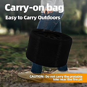 GCCSJ 15.75 Inch Bonfire Fire Pit, Anti-Scald Floor Design，Stainless Steel Fire Pit Wood Burning with Removable Ash Pan and Protective Cover for Outdoor, Silver