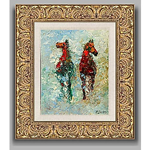 SOLD Listen To The Wind, Equine Horse Painting By Internationally Renown Impressionist Palette Knife Artist Andre Dluhos