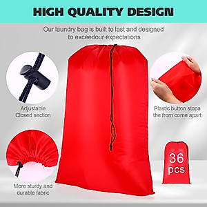Aliceset 36 Pieces Travel Laundry Bags Extra Large Laundry Bag 29 x 40 Inch Dirty Clothes Travel Bag with Drawstring Slip Lock Closure for College, Dorm and Apartment Dwellers Storage, 36 Colors