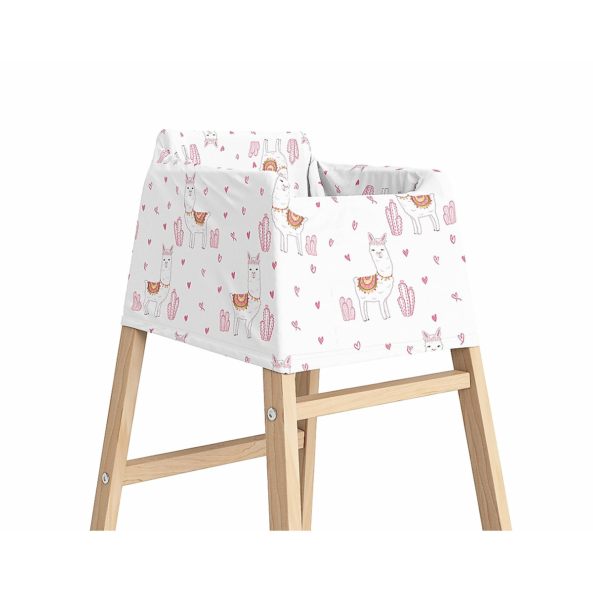 YayaTete Llamas Stretchy Multi Use Cover Car Seat Canopy Nursing Breastfeeding Cover Up Shopping Grocery Cart High Chair Covering Baby Girl Llama and Alpaca Nursery Decor, black, white, one size