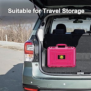 DEVASO Case for Nintendo Switch, Deluxe Hard Carry Case Waterproof Protective Portable Switch Protective Case Cover for Nintendo Switch Console and Other Accessories, Pink and green., Suitcase