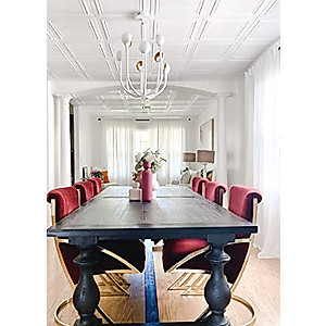 A La Maison Ceilings R24 Line Art Foam Glue-up Ceiling Tile (128 sq. ft./Case), Pack of 48, Plain White