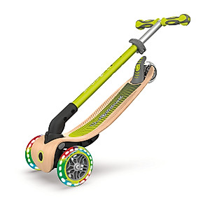 Globber Primo Foldable Wood Lights - Lime Green