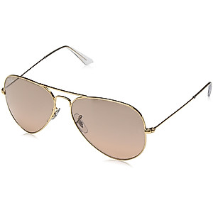 RAY-BAN RB 3025 AVIATOR SUNGLASSES (55 mm, 001/51 ARISTA CRYSTAL/GRADIENT BROWN)