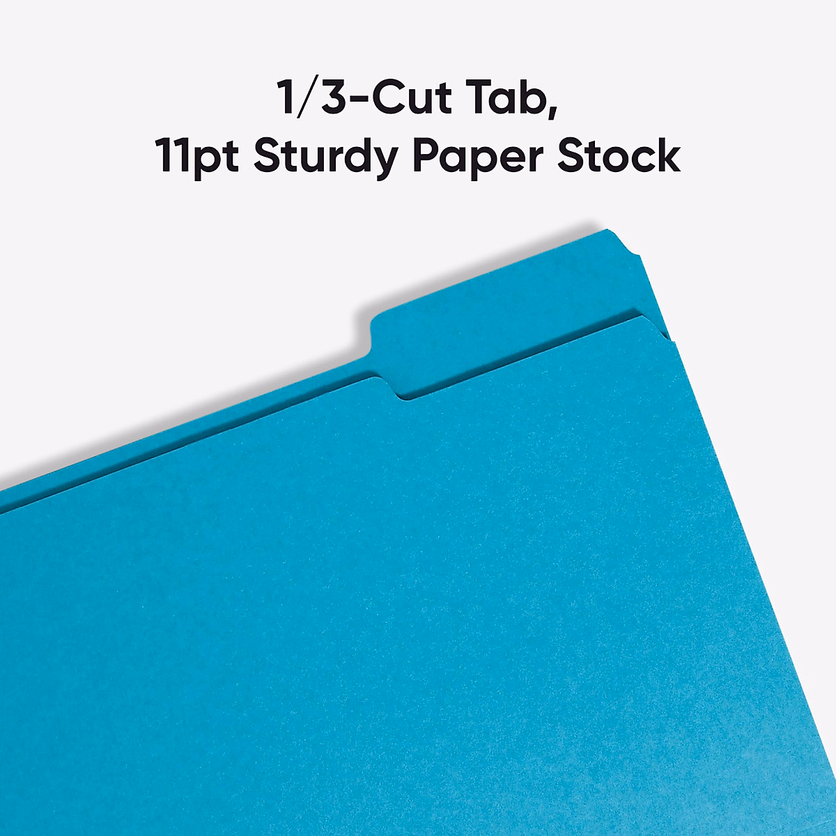 Smead Colored File Folder, 1/3-Cut Tab, Letter Size, Teal, 100 per Box (13143)