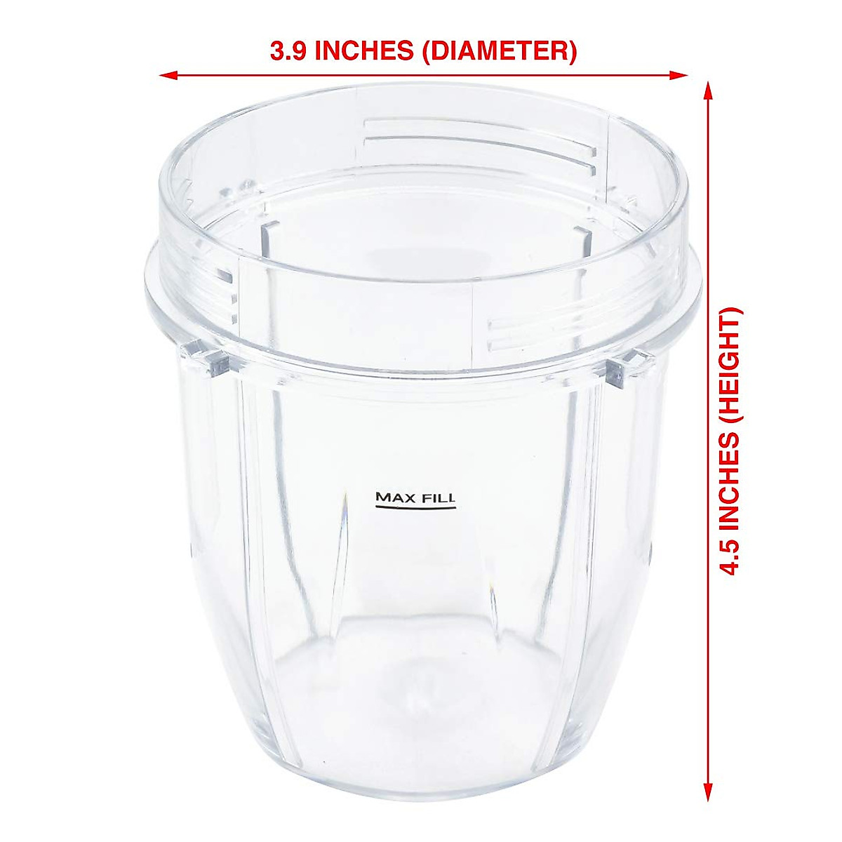 Felji 12 oz Cup with Sip & Seal Lid Replacement Part for Nutri Ninja Auto-iQ Blender