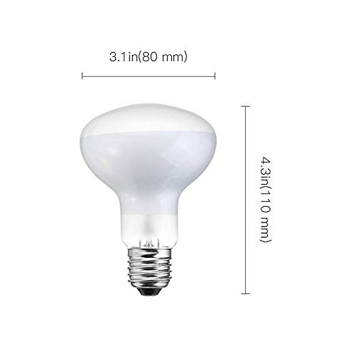 MaoTopCom 50W Basking Spot Heat Lamp Bulbs(2 Pack), 110V Reptile Mercury Vapor Bulbs Soft White Poly Sand Light Dome Bulb for Reptile and Amphibian Use, as Tortoise Lizard