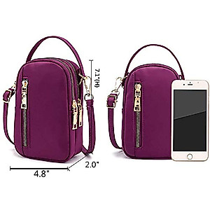 Women Girls Crossbody Bag Small Nylon Phone Purse Wristlet Handbag Wallet Pouch for Samsung Note 20 Ultra S20 Ultra S20 Plus Note 10 A10e LG Stylo 5 K51 Moto G Stylus Power G8 Power Play Plus (Blue)