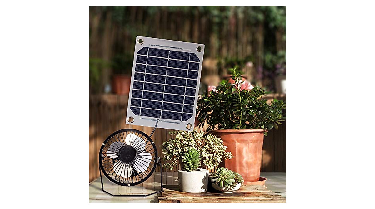 Eco-Friendly 4-Inch Solar Fan for Greenhouse & Home