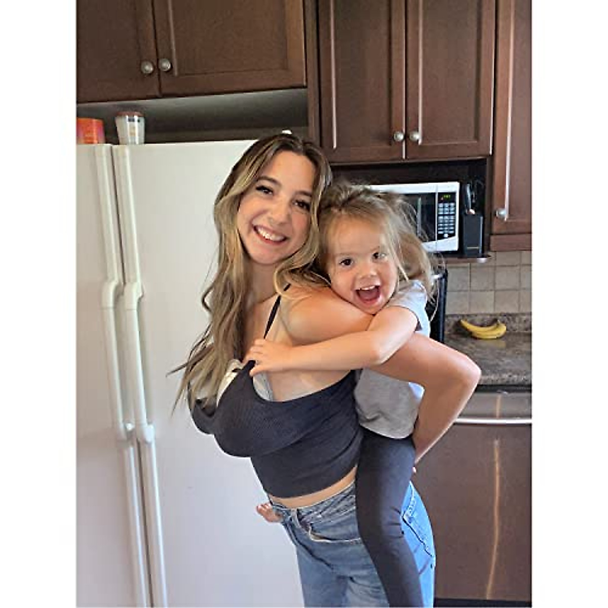 Bellababy Double Wearable Breast Pumps,Electric（Dark Gray-2Pcs） Hands Free,Low Noise and Pain Free,Long Battery Life,4 Modes&9 Levels of Suction,Fewer Parts Need to Clean,Easy Assemble/Disassemble