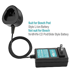 Creabest New 2Packs 3.0Ah Replacement for Bosch 10.8V Batttery BAT411 BAT411A BAT412 BAT412A BAT413 BAT413A BAT414 D-70745 2607336013 26073360 Incolde One 10.8V-12V Charger Li-ion Battery