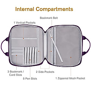 FINPAC Large Bible Cover, Carrying Book Case Church Bag Bible Protective with Handle and Zippered Pocket, Perfect Gift for Men Women Father Kids (Maroon)