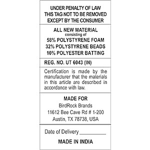 BIRDROCK HOME Outdoor Pouf Ottoman | Hand Woven Waterproof Foot Stool with Bead Bag Filling | Boho Foot Rest for Patio, Living Room, Porch & Outdoor Seating | Lightweight, Soft Stuffed Chair | Navy