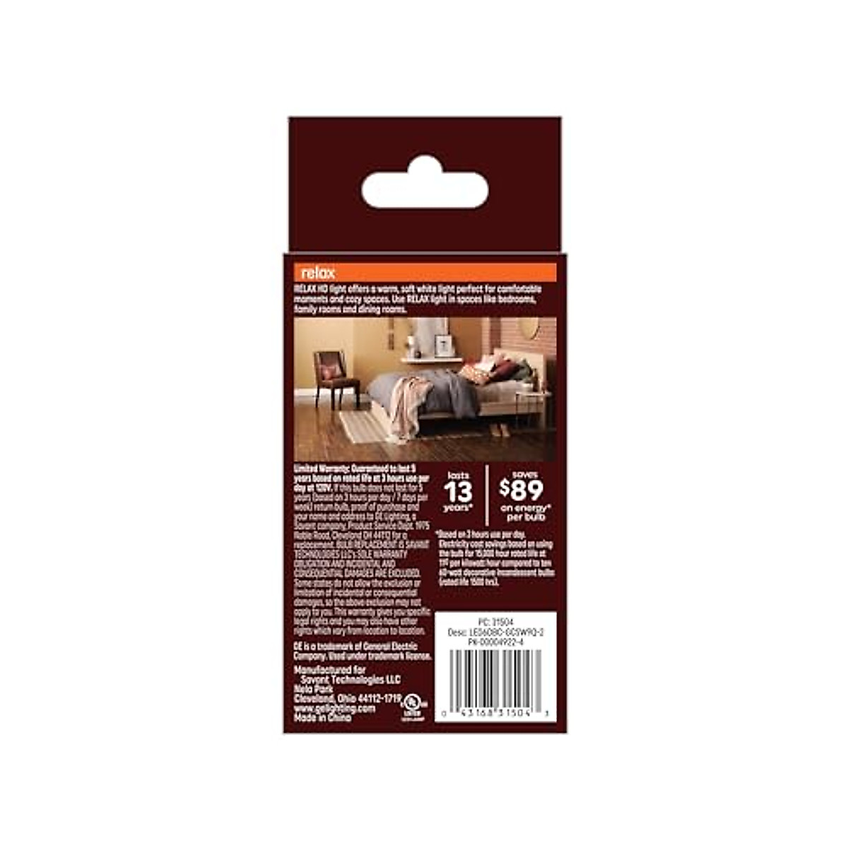 GE Relax LED Light Bulbs, 60 Watt, Soft White, Decorative Bulbs, Clear, Small Base (8 Pack)