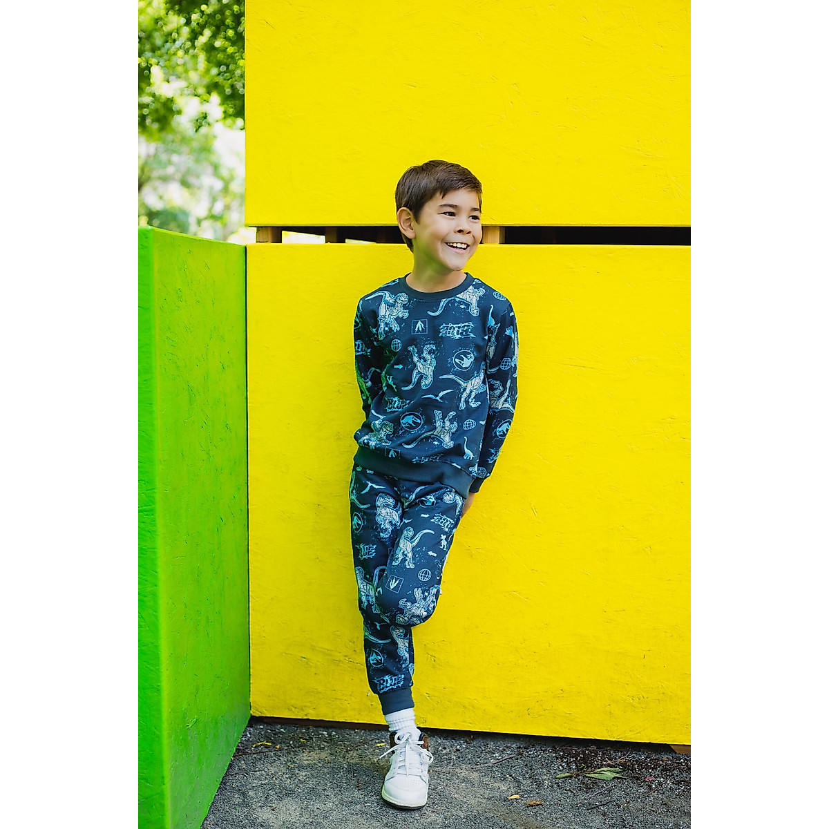 Jurassic World Infant Baby Boys Fleece Pullover Sweatshirt & Pants Green/Grey 18 Months