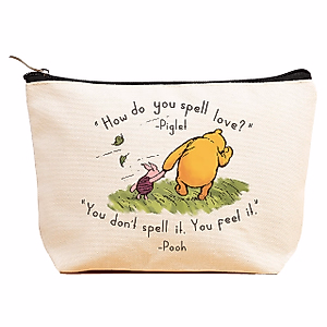 ZVMIS Cosmetic Case - Beige Canvas - Multifunctional Storage Bag for Women and Girls - Travel Accessory Pouch - Best Friends Gift