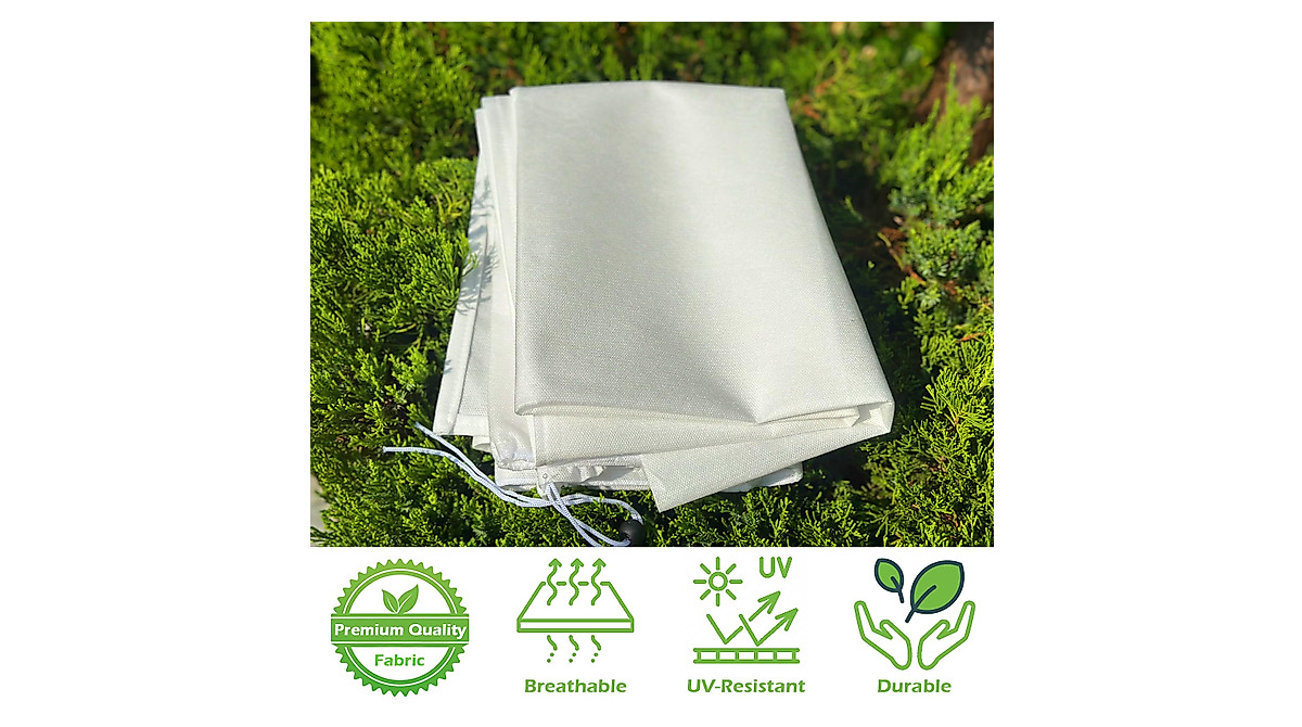 6 Pack Plant Covers Frost Protection Bag Winter Drawstring Plant Covers ...