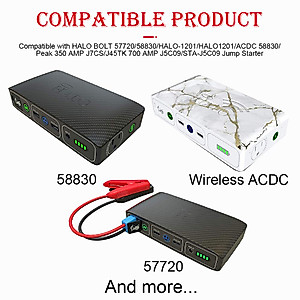 MEROM Halo Bolt AC Adapter & Car Jump Starter - Compatible with Halo Bolt 57720/58830 & More