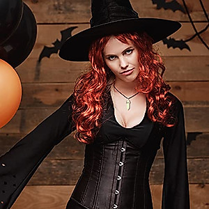 3 Pieces Halloween Luminous Fluorescent Crystal Necklaces Glow in the Dark Crystal Pendant Necklaces Hexagonal Gemstone Chain Necklaces