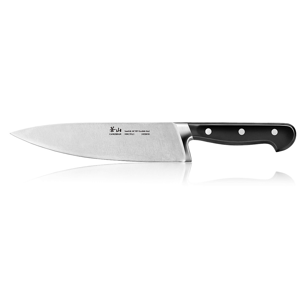 Cangshan TV2 Series 1020038 14C28N Swedish Steel Forged Chef Knife, 8-Inch
