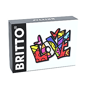 BRITTO Romero Large Decorative Multi-Use Rubber Magnet, Love Word