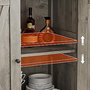 IDEALHOUSE Buffet Cabinet Farmhouse Storage Cabinet with Doors and Shelves, Buffets and Sideboards Entryway Cabinet with Storage Accent Console Cabinet for Living Room, Dining Room (Rustic Grey)