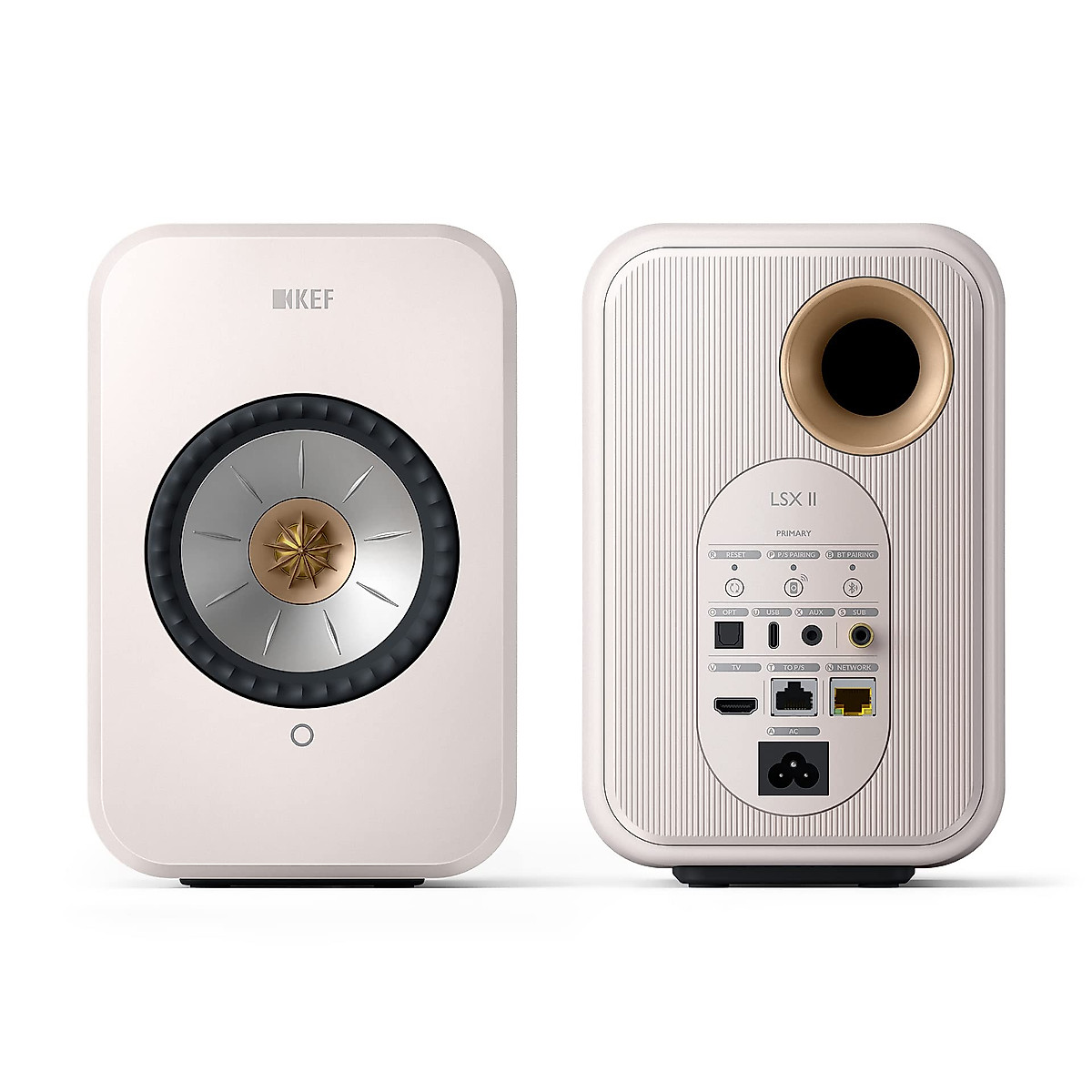 KEF LSX II Wireless HiFi Speaker System (Mineral White)