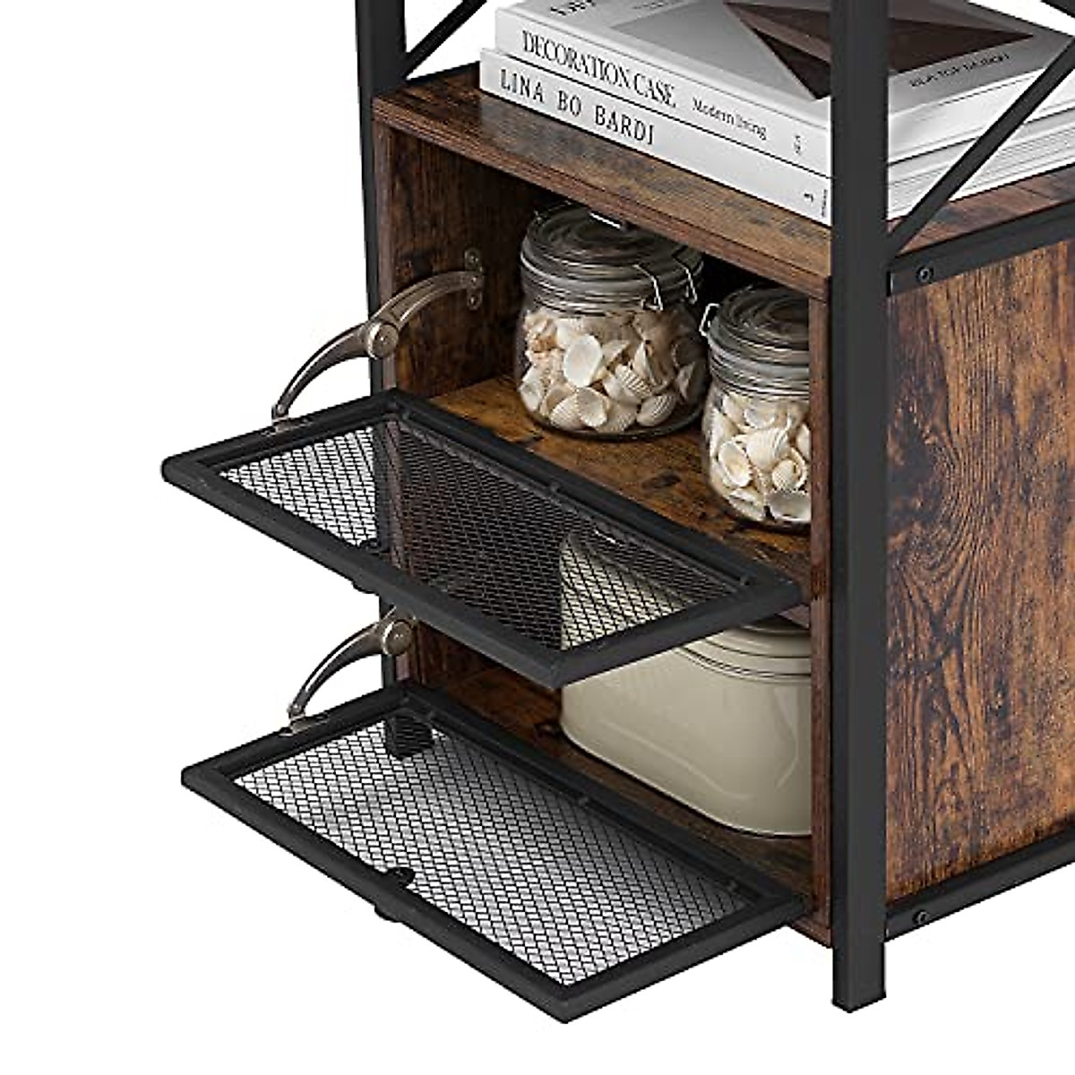 VECELO Nightstand with Drawer, Modern Night Stand, End Side Table for Living Room,Bedroom,Office, Easy Assemblyfor Bedroom, Office, Easy Assembly