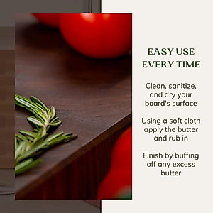 Boardsmith Cutting Board Butter - Premium Cutting Board Wax made with Beeswax and Food Grade Mineral Oil - Butcher Block Conditioner that Restores and Protects
