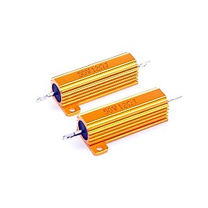 LM YN 50 Watt 12 Ohm 5% Wirewound Resistor Electronic Aluminium Shell Resistors Gold (Pack of 2)