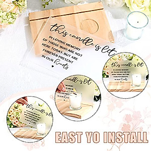 3 Pcs Sympathy Gifts Memorial Candle Acrylic and Wooden in Loving Memory Wedding Signs for Loss of Loved One Memorial Sign Bereavement Gifts (Wing)