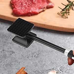 Sihuuu Meat Tenderizer Hammer Dual Sided Meat Mallet with Non-Slip Grip Heavy Duty Metal Meat Pounder Tool for Tenderizing Chicken, Beef, Poultry, Steak