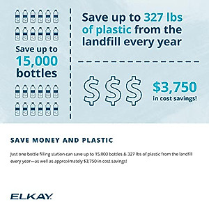 Elkay LZS8WSLP Enhanced ezH2O Bottle Filling Station & Single ADA Cooler Filtered Refrigerated Light Gray