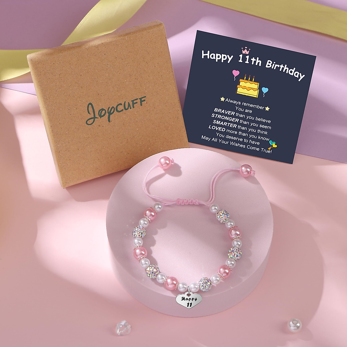 JoycuFF Birthday Gifts for Girls 11 Year Old Girl Birthday Gift Ideas Birthday Gift for 11 Year Old Girls Cute Birthday Bracelets for 7 Year Old Birthday Bracelets for Girls Age 10-12
