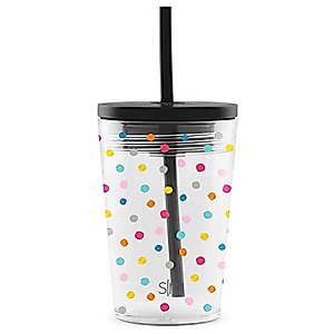 Simple Modern Toddler Cup Plastic BPA-Free Tritan Tumbler with Silicone Straw Lid | Reusable and Durable for Kids, Boys, Girls | Classic Collection | 12oz, Polka Play