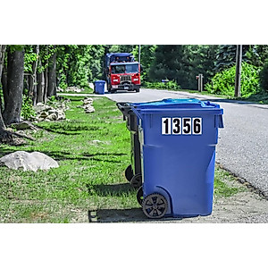 3 inch Adhesive Numbers for Mailbox, House Numbers, Reflective Number Sticker, Mailbox Decals, Address Number, Trash Cans Decal, for Outside (Black/White)