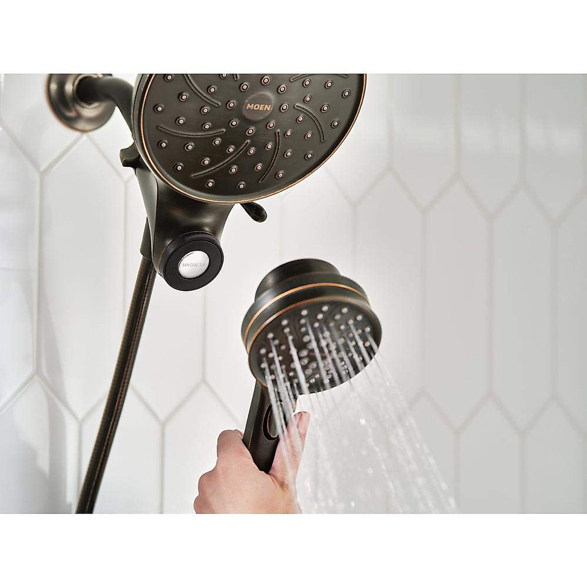 Brecklyn Single-Handle 6-Spray 1.75 GPM Shower Faucet with Valve in Mediterranean Bronze (Valve Included)