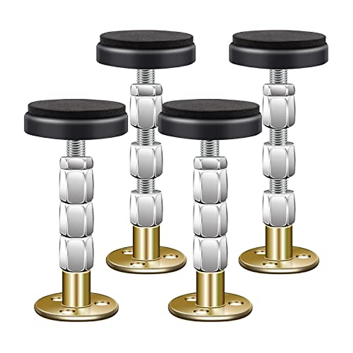 AIOUIERSCN Bed Frame Anti-Shake Tool, Adjustable Anti-Shake Tool, headboard Shockproof Stopper, Suitable for beds, cabinets, Sofas, Wall Retractable Tools，1.57-4.41inch,4pieces