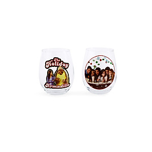 Friends Holiday Stemless Wine Glass Collectible 2-Pack | Each Holds 20 Ounces